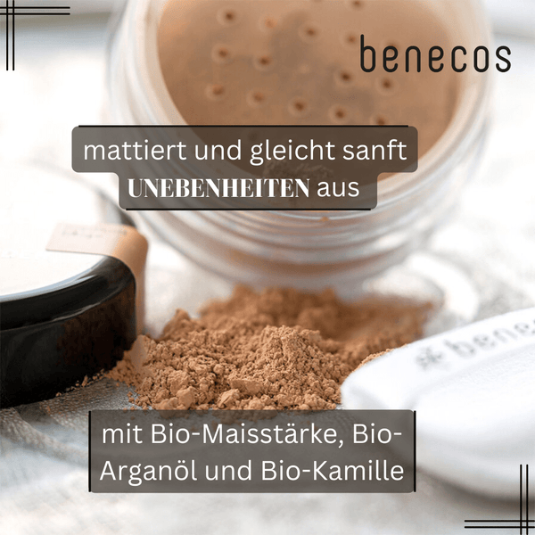 benecos Natural Mineral Powder, medium beige - cosmondial shop