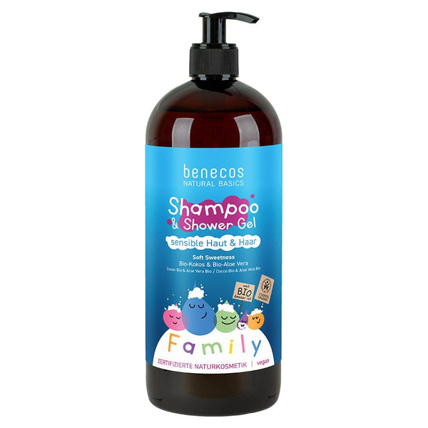 benecos Shower Gel FAMILY SIZE Soft Sweetness 2in1, Kokos & Aloe Vera ...